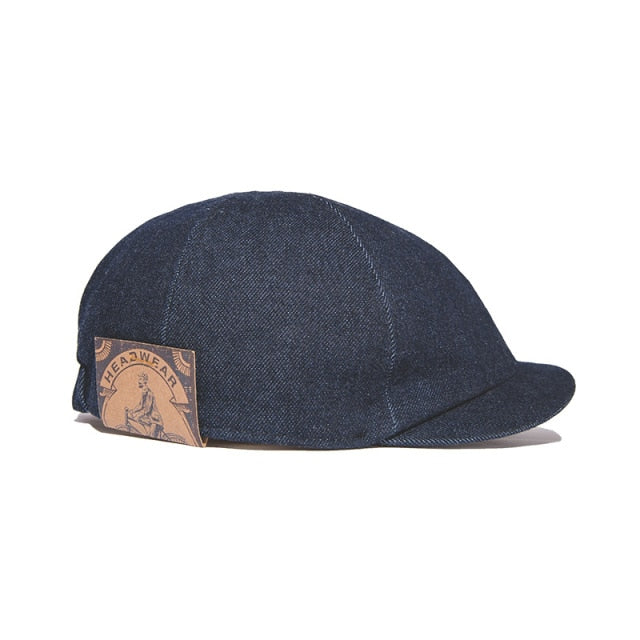 VINTAGE DENIM NEWSBOY ELASTIC BACK HATS – myMUCHO